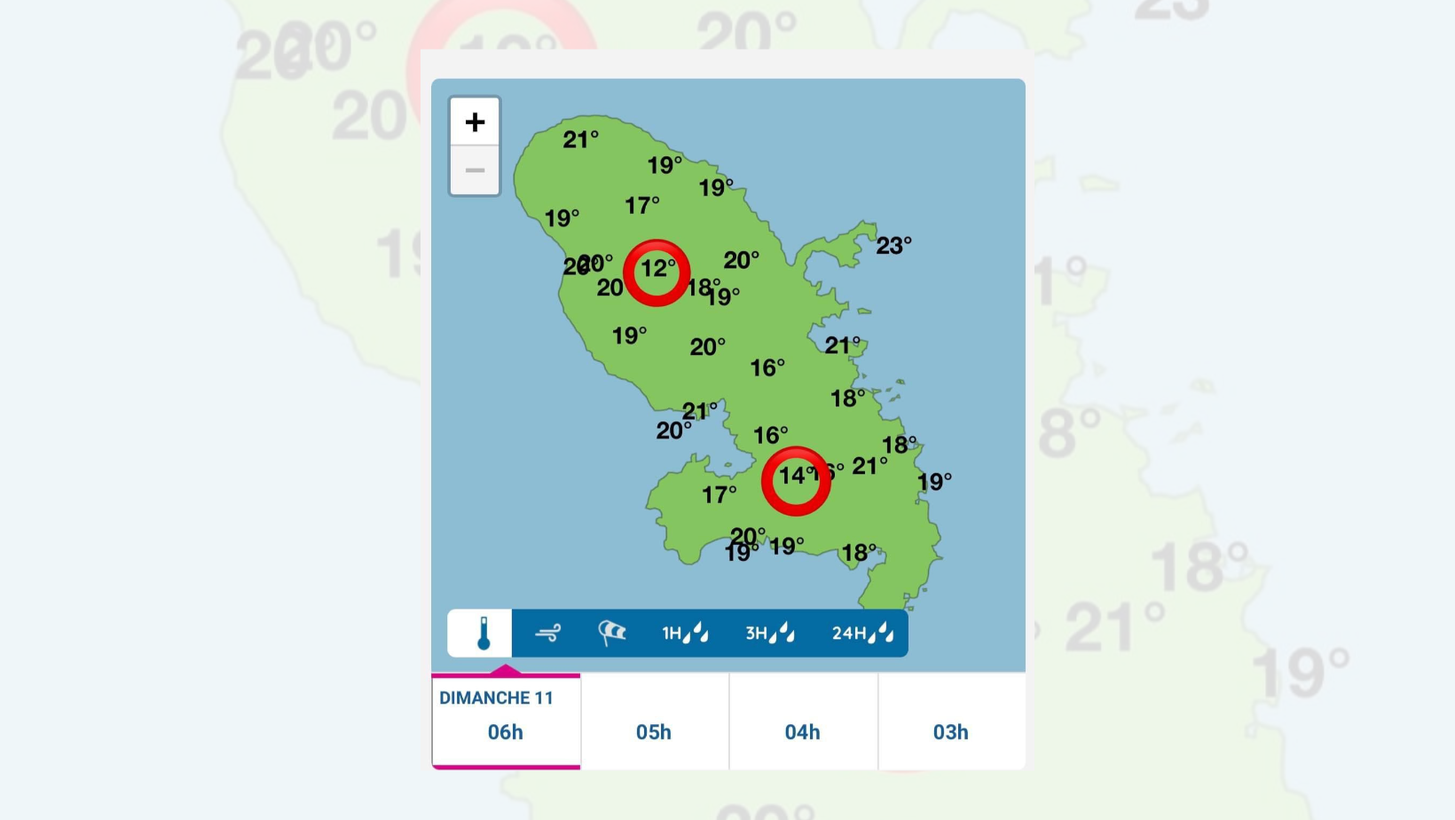 Un record de basses températures en Martinique